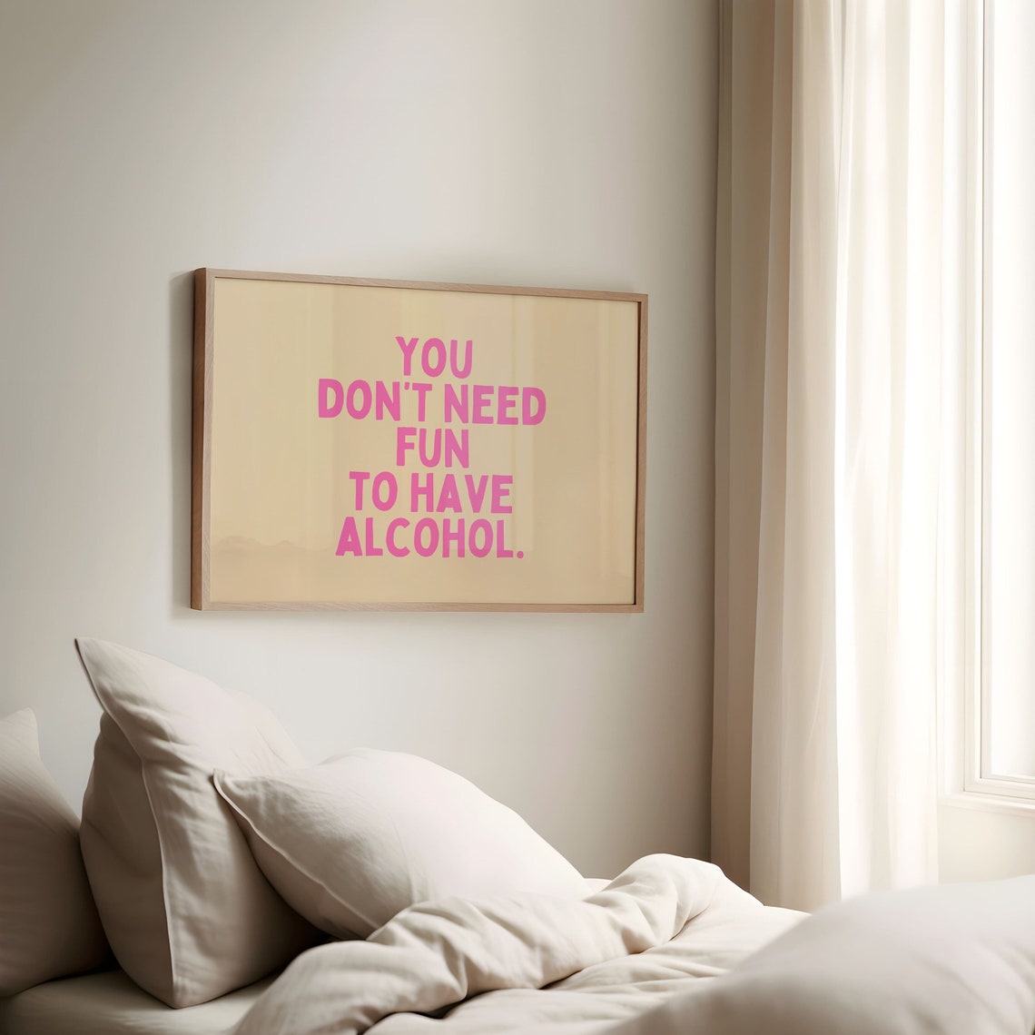 You Don't Need Fun to Have Alcohol, Funny Sarcasm Wall Art, Bar Cart ...