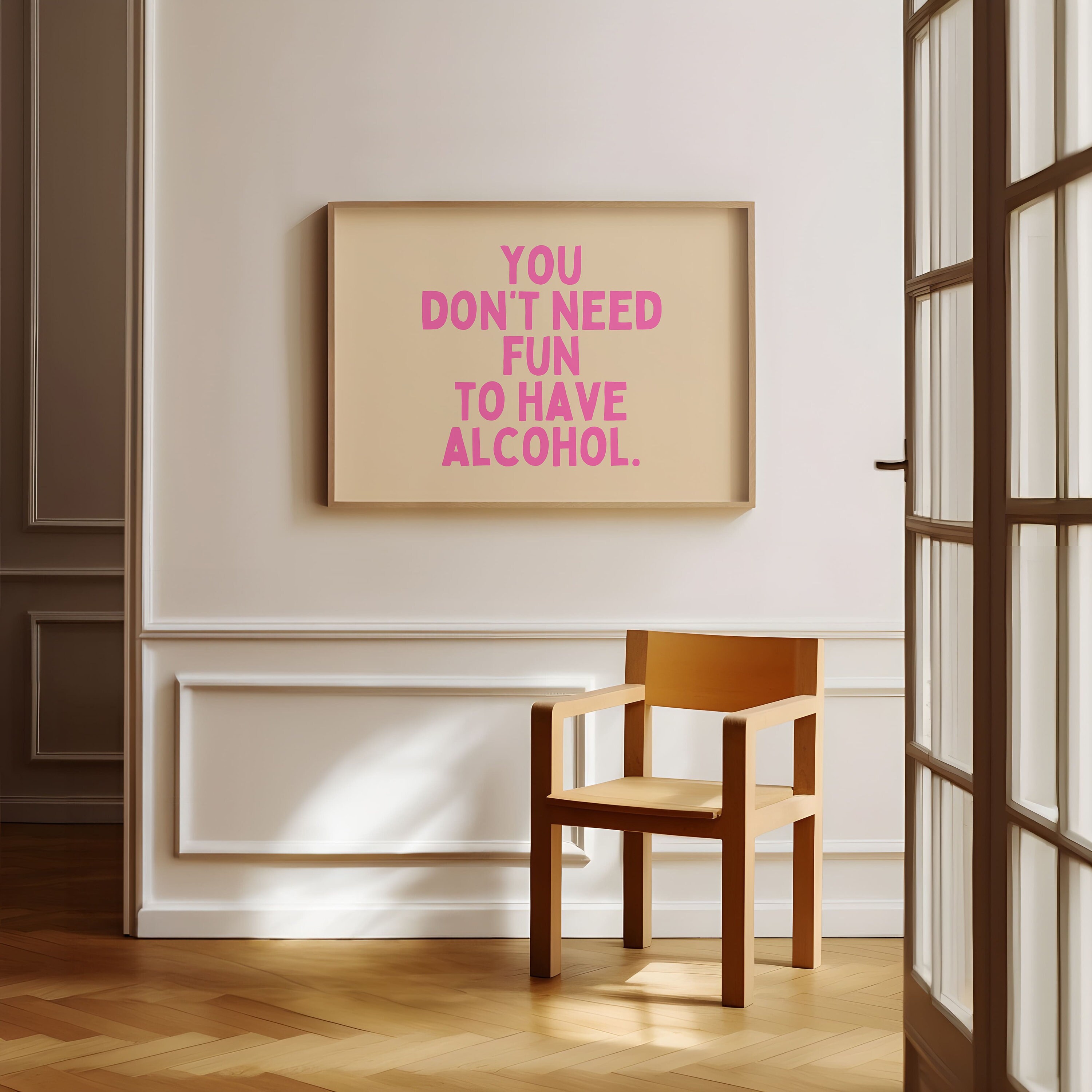 You Don't Need Fun to Have Alcohol, Funny Sarcasm Wall Art, Bar Cart ...