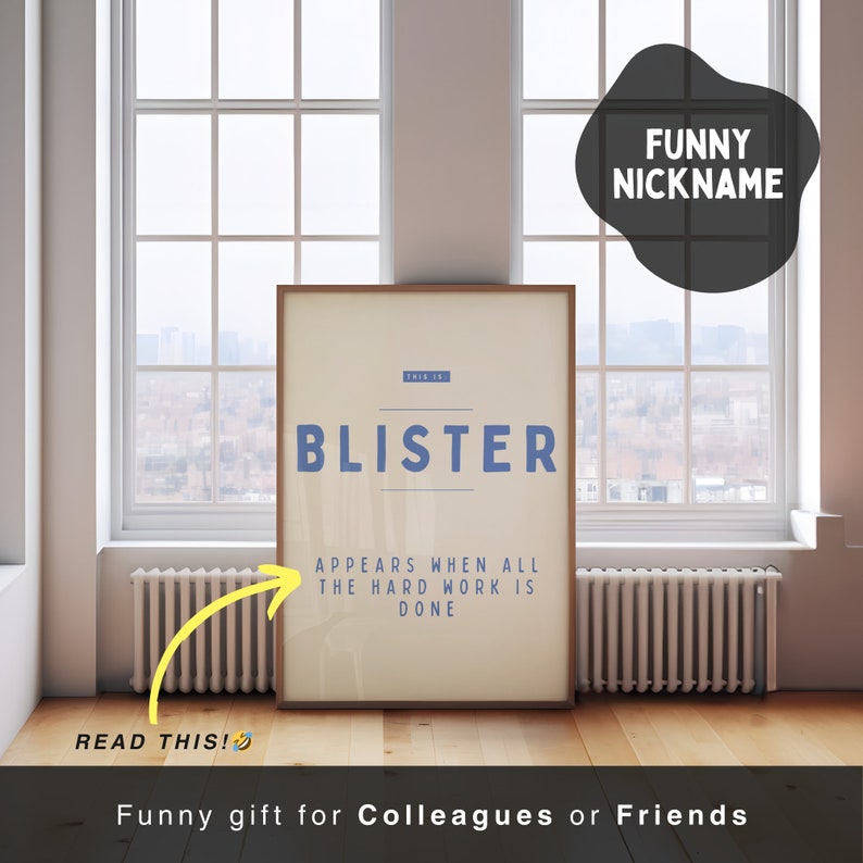 Funny Novelty Office Nickname Joke Poster Print - Co-worker Wall Art ...