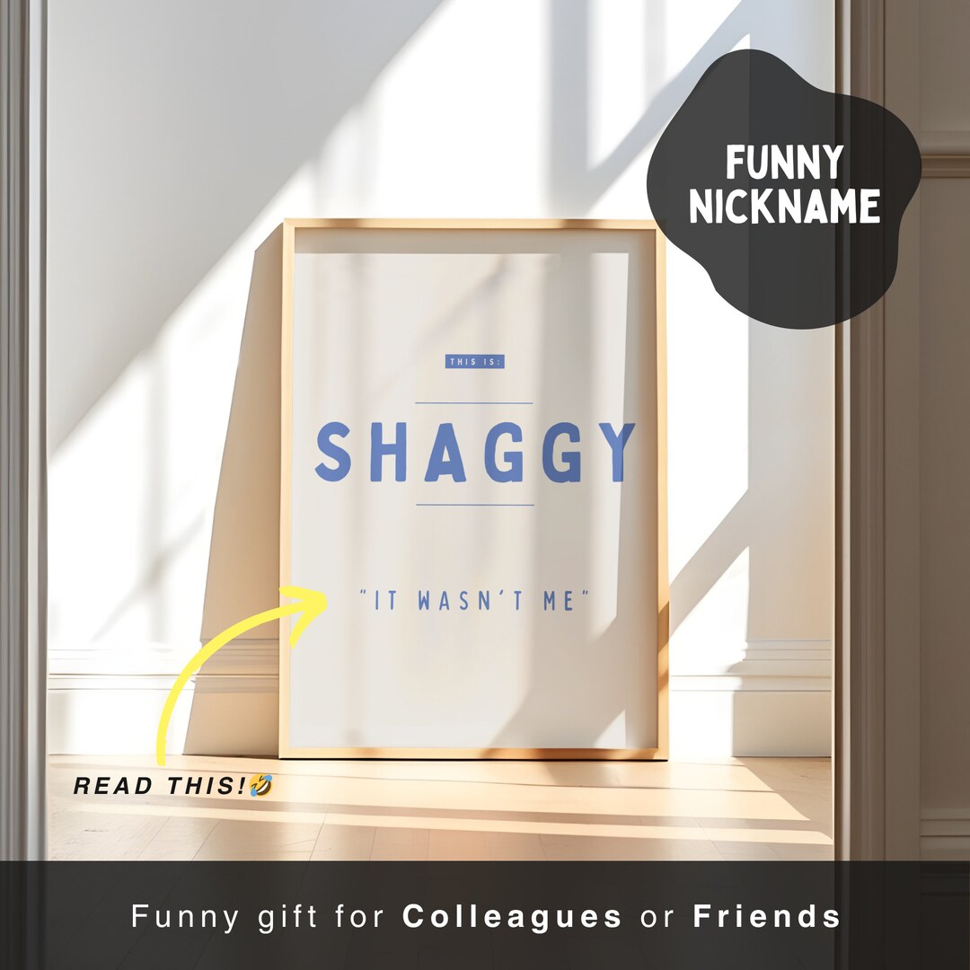 Funny Novelty Office Nickname Joke Poster Print - Co-worker Wall Art ...