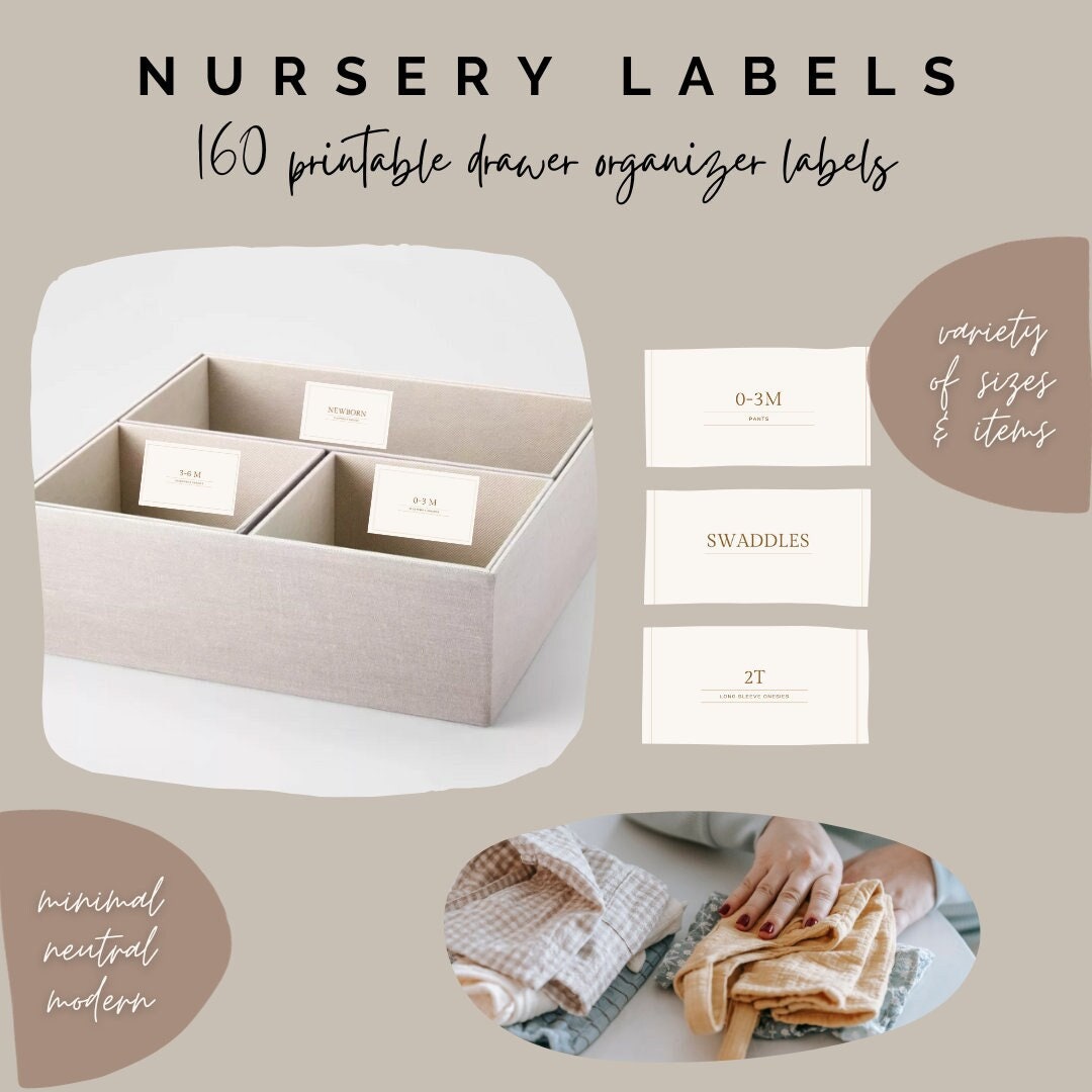 Neutral Nursery Drawer Labels - Etsy