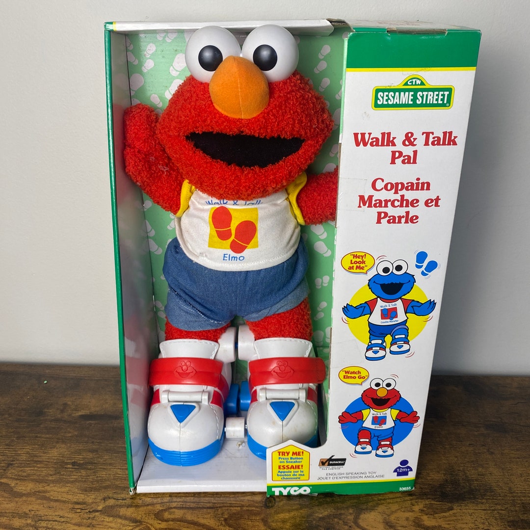 Tyco Walk and Talk Elmo 1997 Vintage Sesame Street Toy by Tyco New in ...