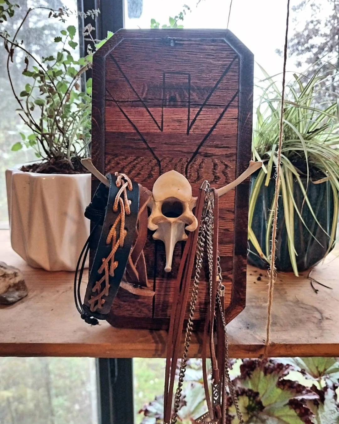 Norse Home Protection Rune Deer Vertebrae Wall Hanger - Etsy