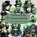 Saint Patrick's Day Watercolor Gothic Clipart Bundle, Festive Graphics, St Patrick's Graphics ...