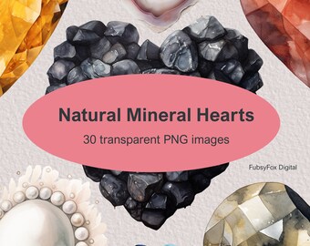 WATERCOLOR CLIPART, Brown Hearts Scrapbooking Png, Graphics ...