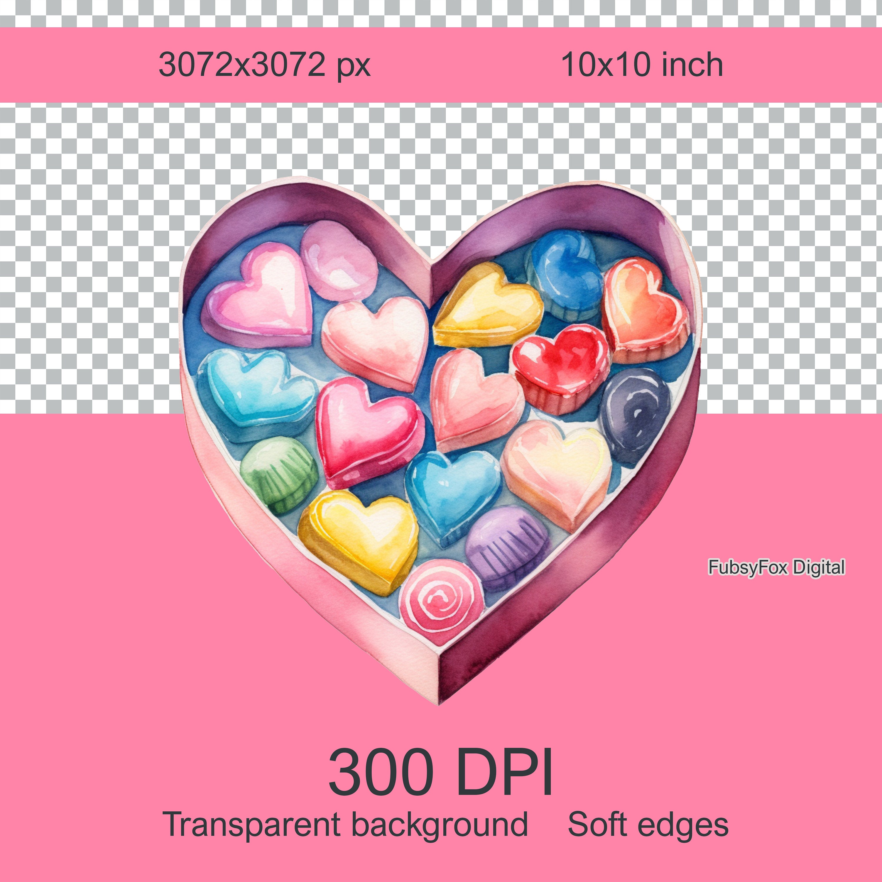30 PNG Valentines Day Clipart, Watercolor Cozy Valentines Candy Shop ...