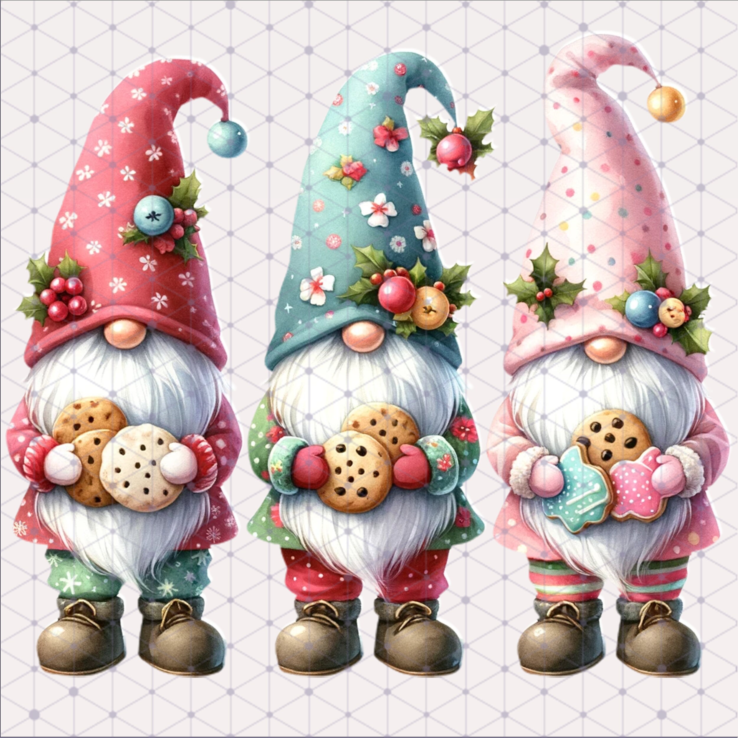 Festive Gnomes Watercolor Clipart PNG Format 50 Christmas Gnome Pngs ...