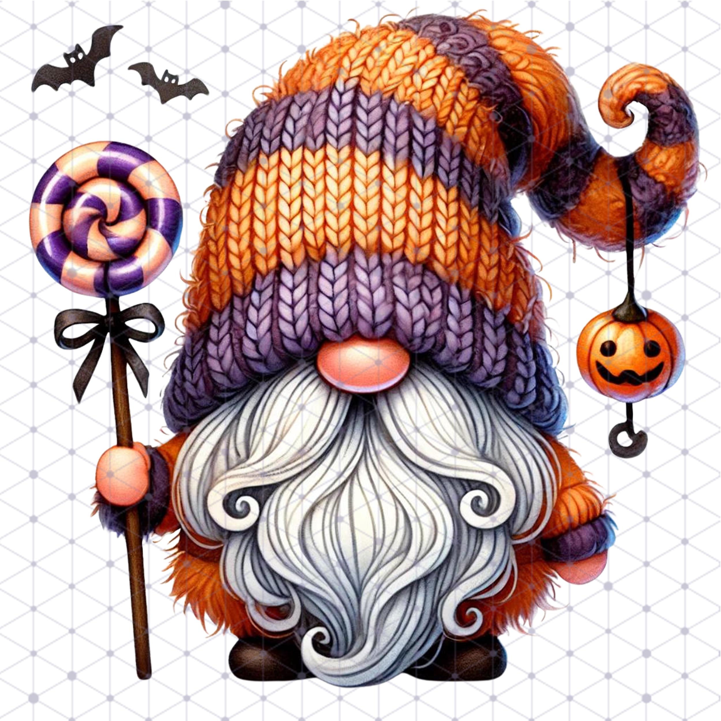 Halloween Gnome Clipart Bundle: Spooky Watercolor Gnomes (PNG) - Etsy