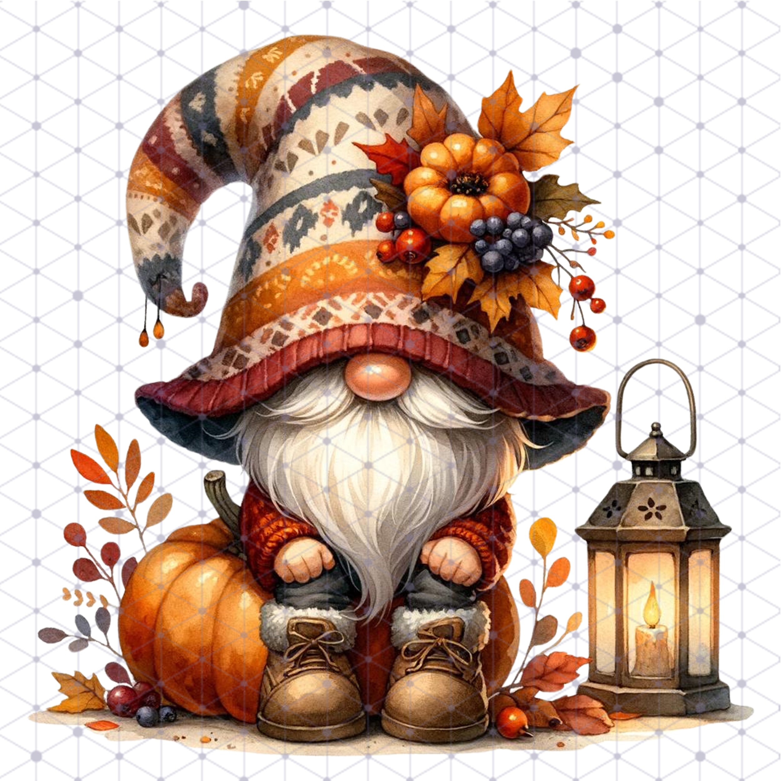 Fall Gnome Clipart Bundle: Watercolor Autumn Gnomes (PNG) - Etsy