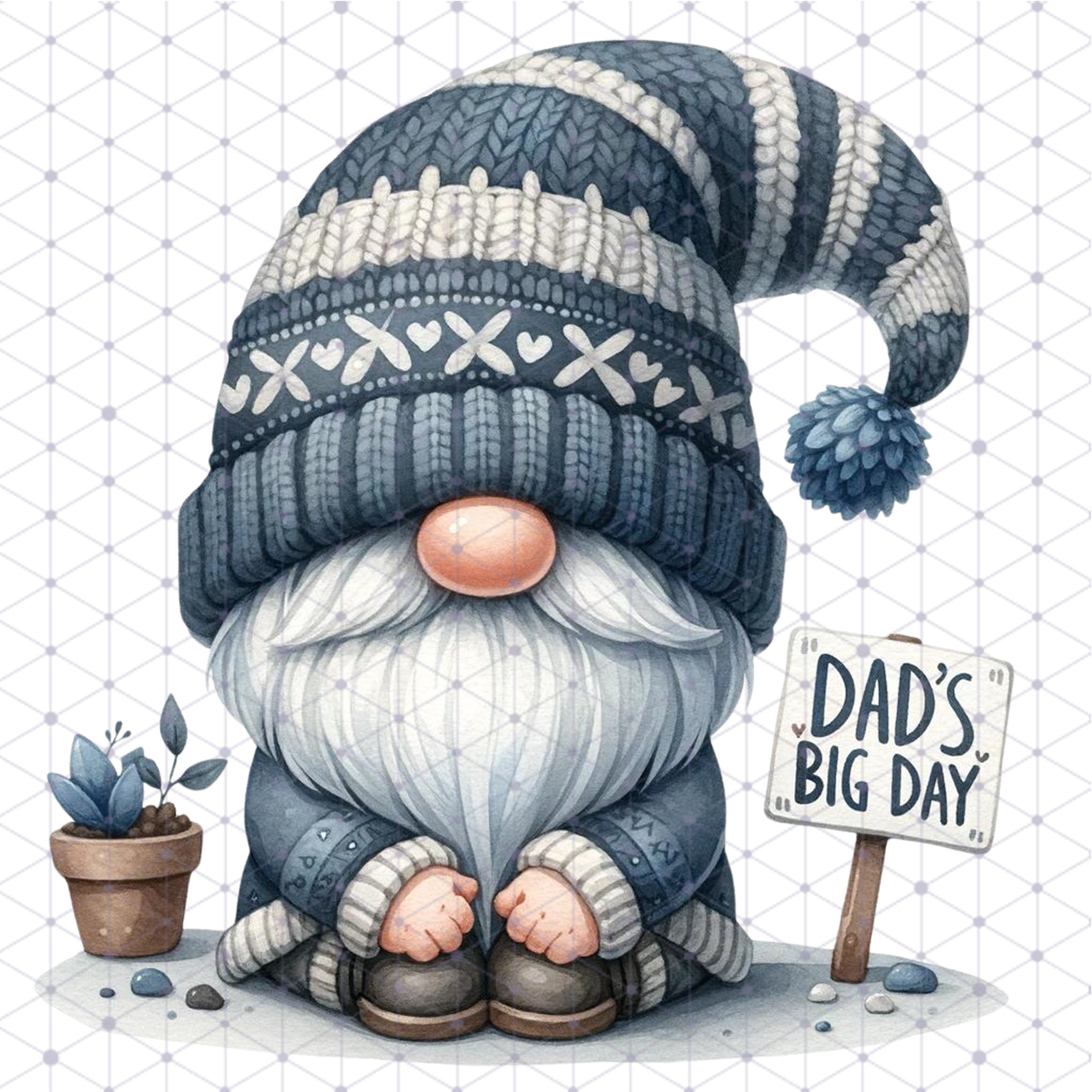 25 Charming Watercolor Fathers Day Gnomes Clipart Bundle: Adorable ...