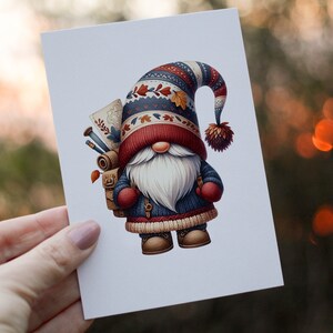 25 Charming Watercolor Travel Gnomes Clipart Bundle: Adorable Gnome ...