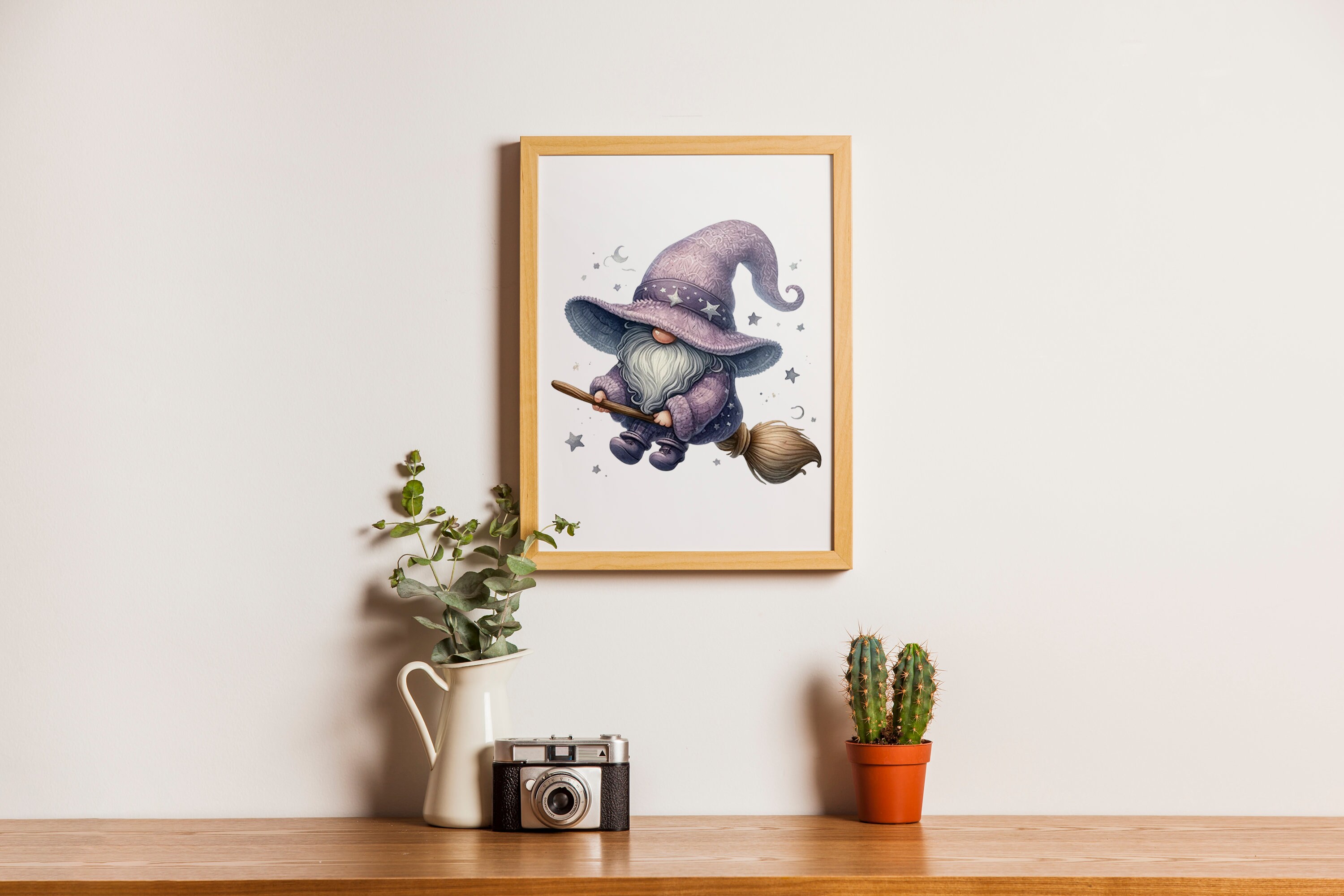 25 Whimsical Wizard Gnome Watercolor Clipart Bundle Fantasy Magic ...