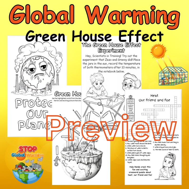 Understanding Global Warming and the Greenhouse Effect: Coloring ...