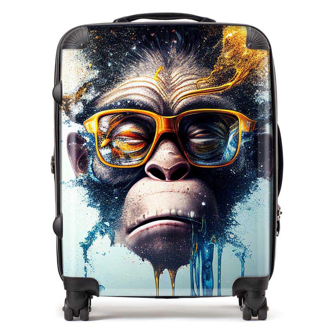 Monkey Splashart Suitcase - Etsy
