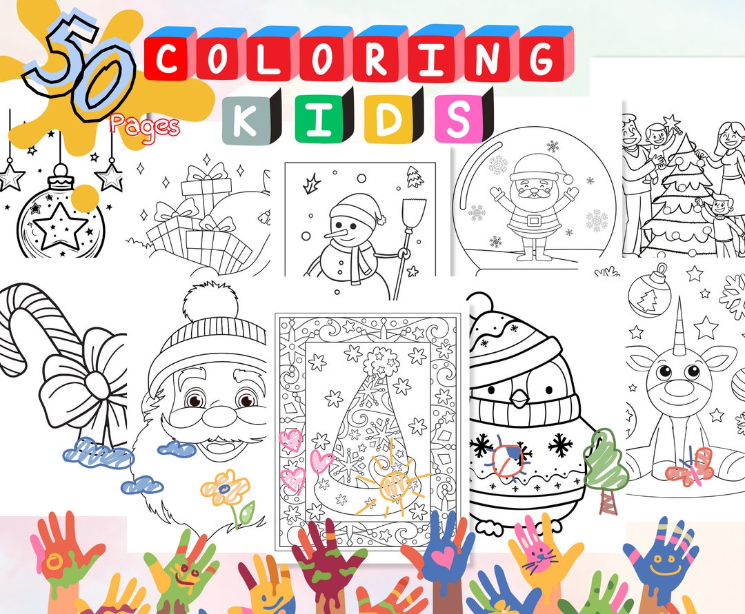 Christmas Coloring Pages for Kids Printable Christmas Drawings Winter ...