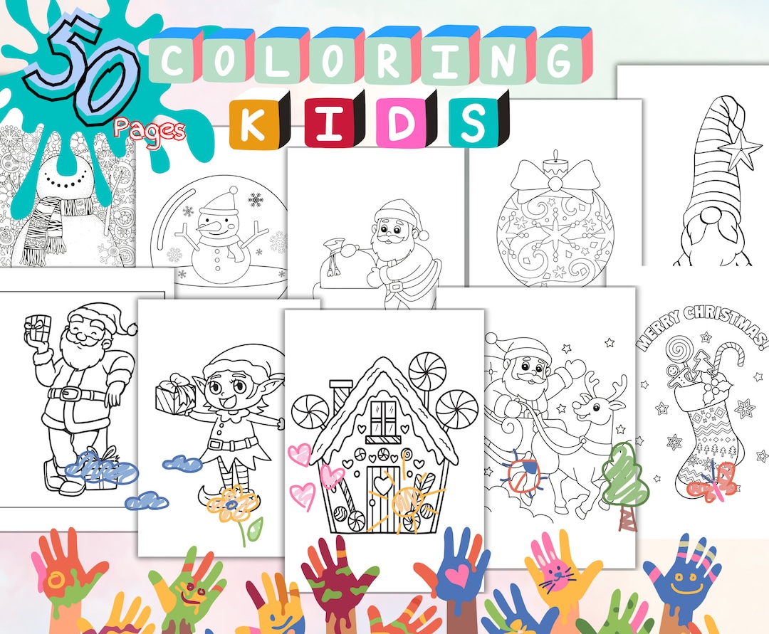 Christmas Coloring Pages for Kids Printable Christmas Drawings Winter ...