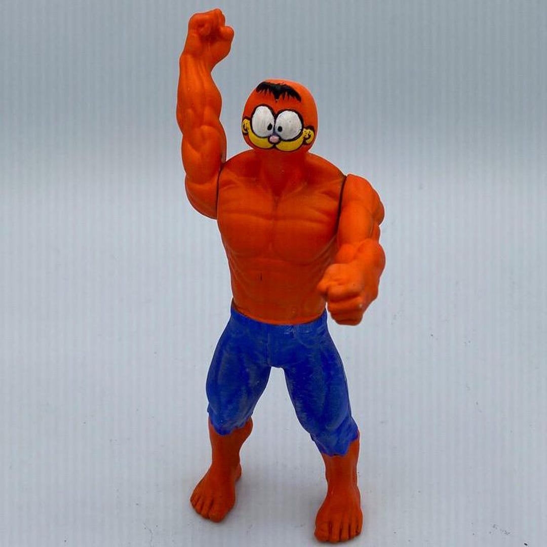 OOAK Buff Garfield Posable Figure With Tribal Tattoos - Etsy