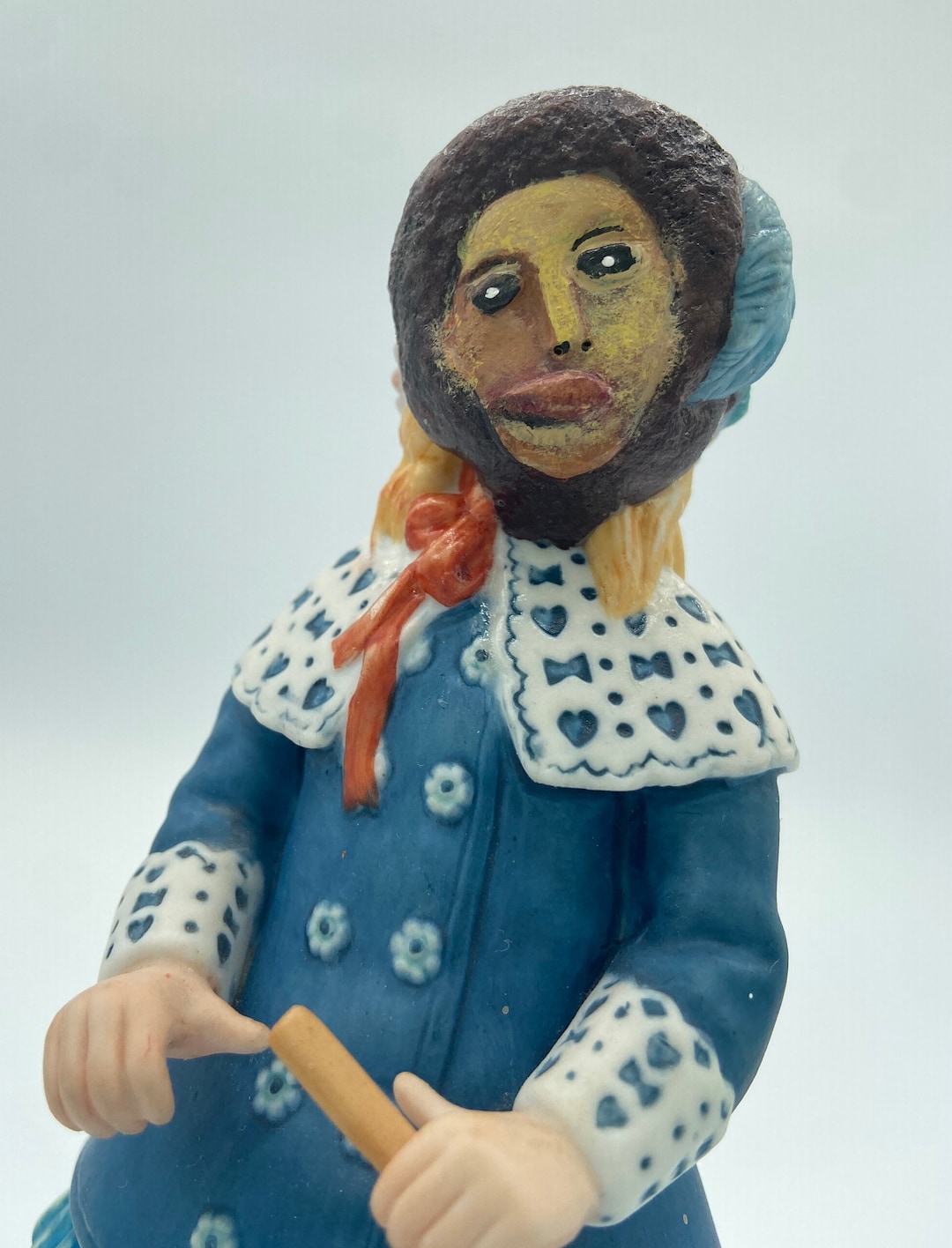 Botched Restoration Jesus Monkey Christ Figurine Precious Moments - Etsy