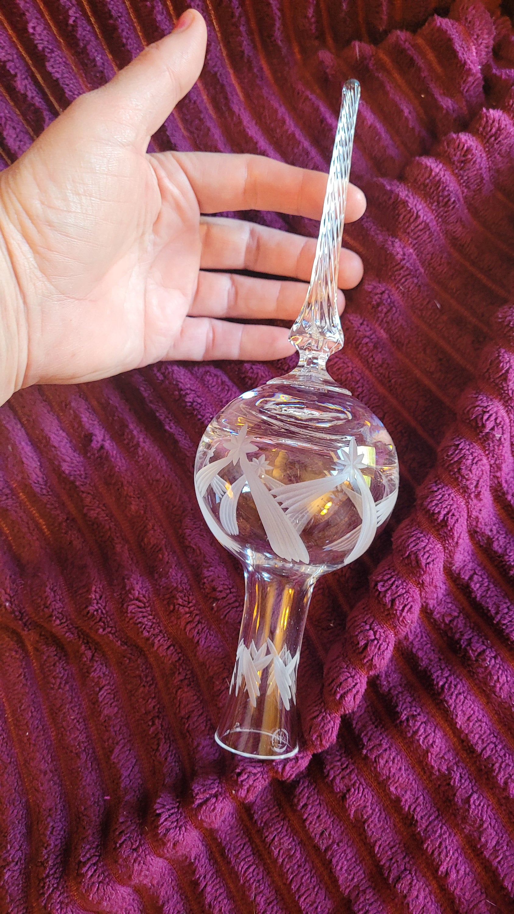 Vintage LENOX Crystal Finial Tree Topper - Etsy