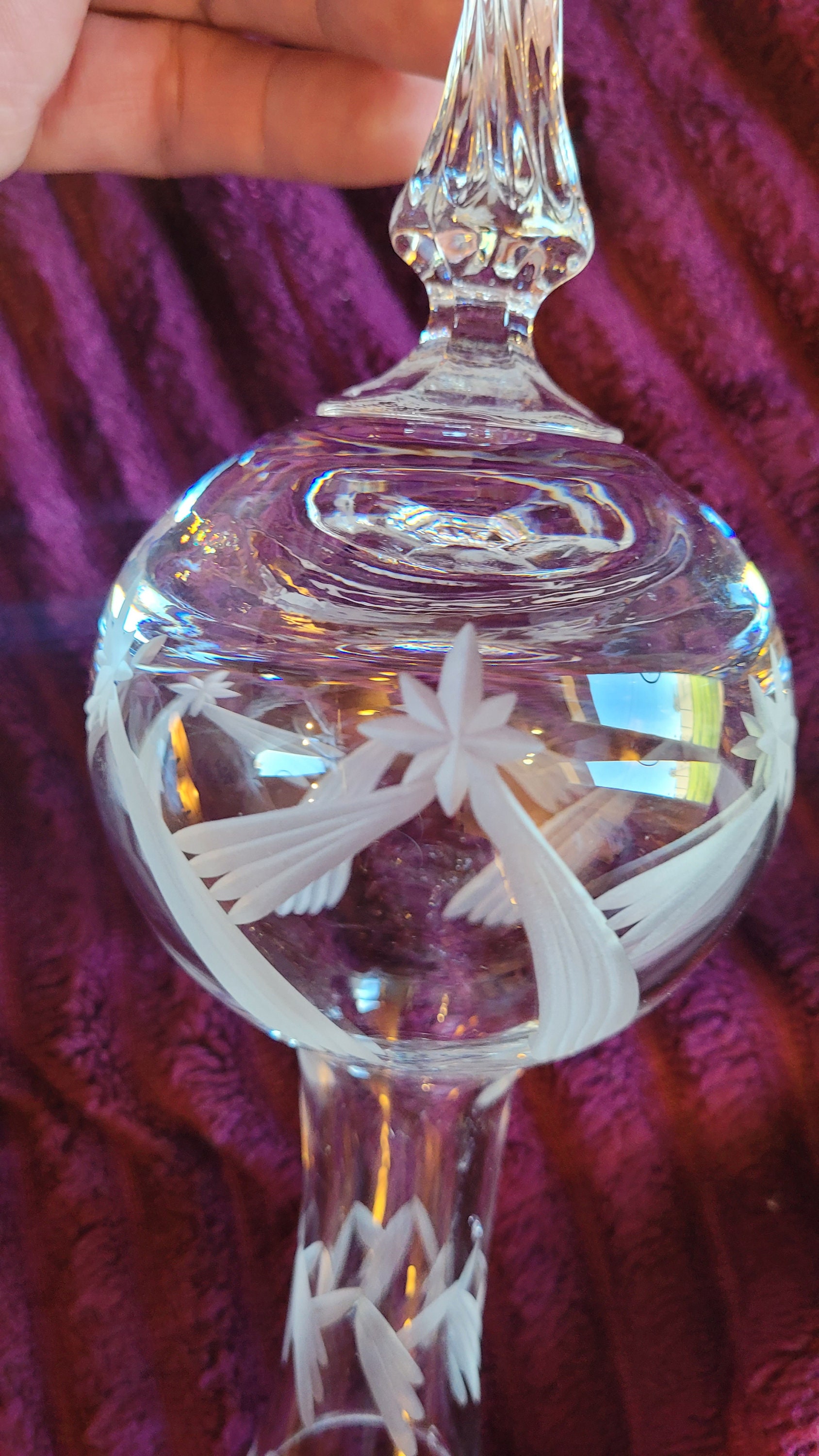 Vintage LENOX Crystal Finial Tree Topper - Etsy