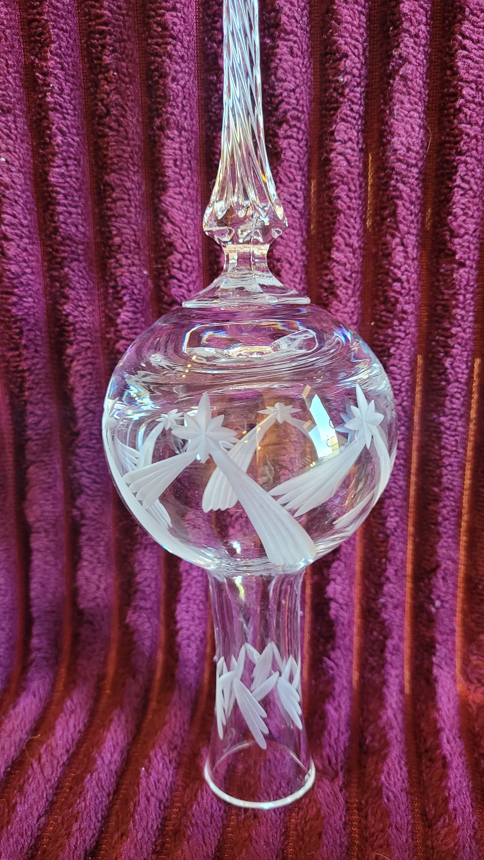 Vintage LENOX Crystal Finial Tree Topper - Etsy