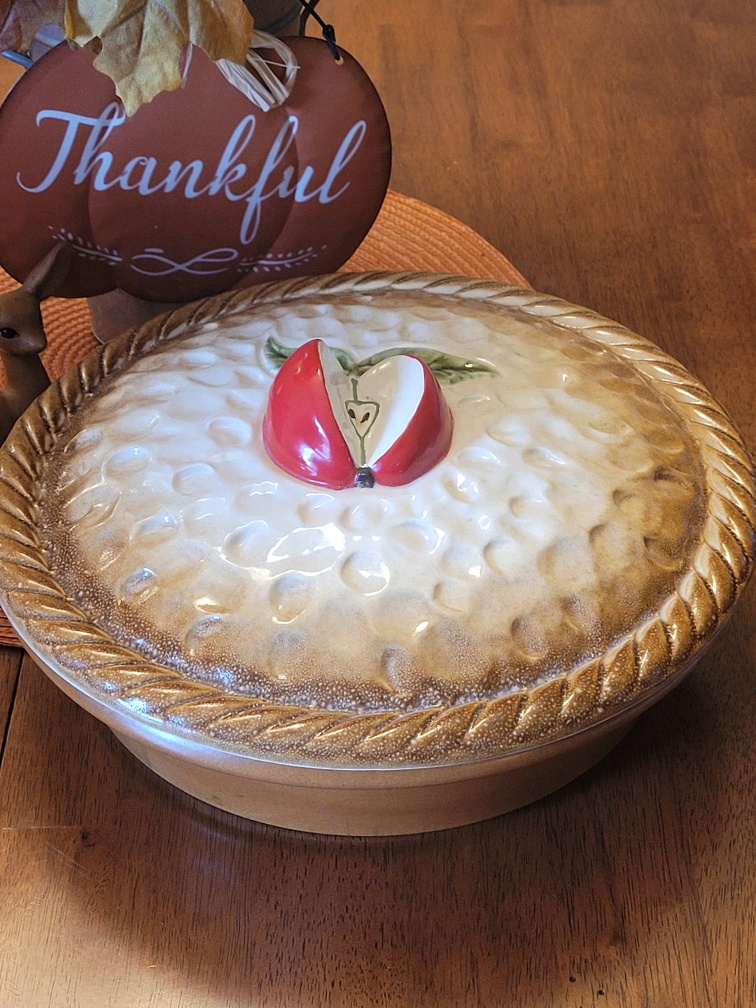 Vintage Ceramic Apple Pie Server - Etsy