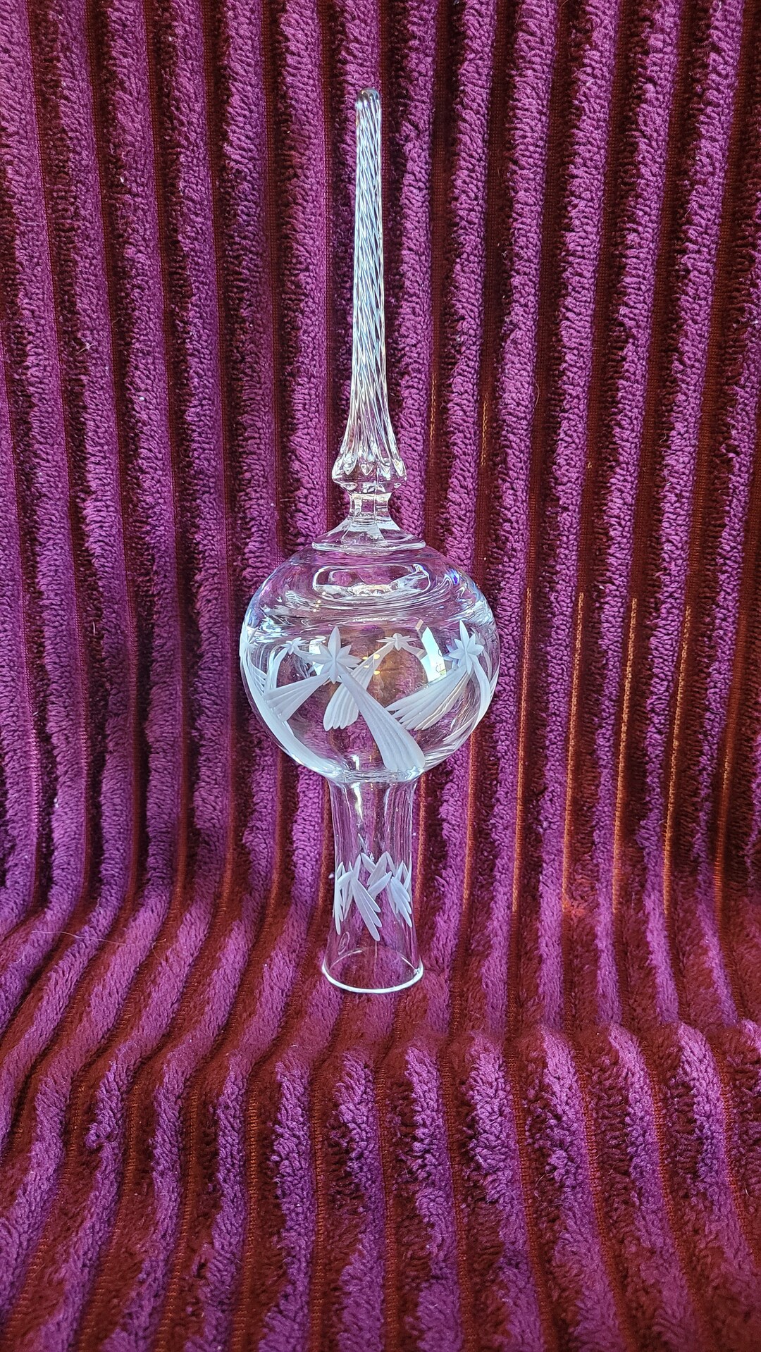 Vintage LENOX Crystal Finial Tree Topper - Etsy
