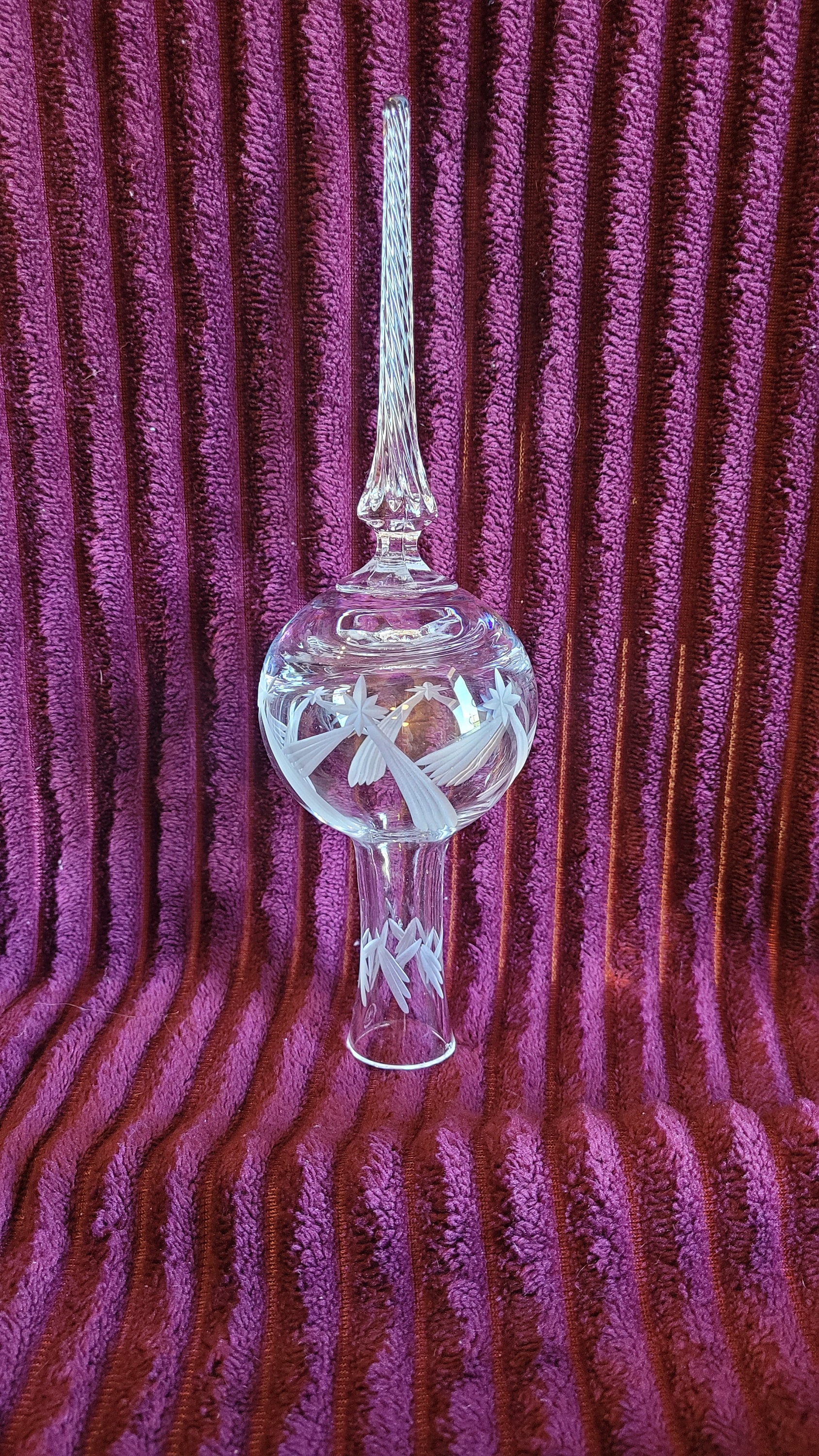 Vintage LENOX Crystal Finial Tree Topper - Etsy