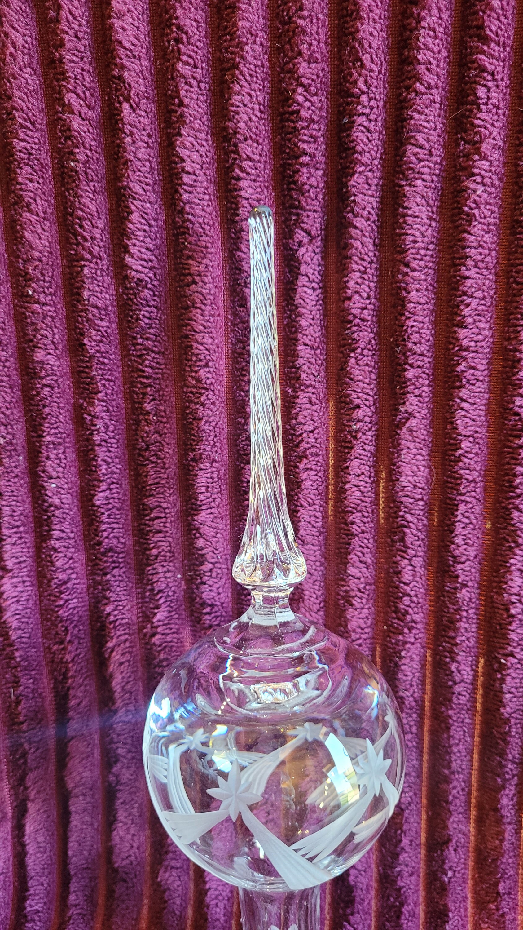 Vintage LENOX Crystal Finial Tree Topper - Etsy