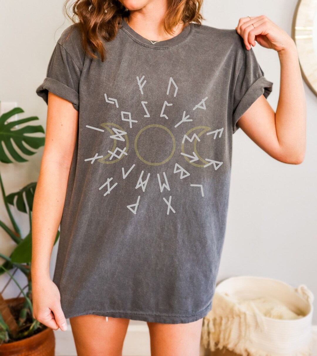 Viking, Rune, Goth, Metal, Moon, Futhark Runes, Norse, Gift, Pagan ...