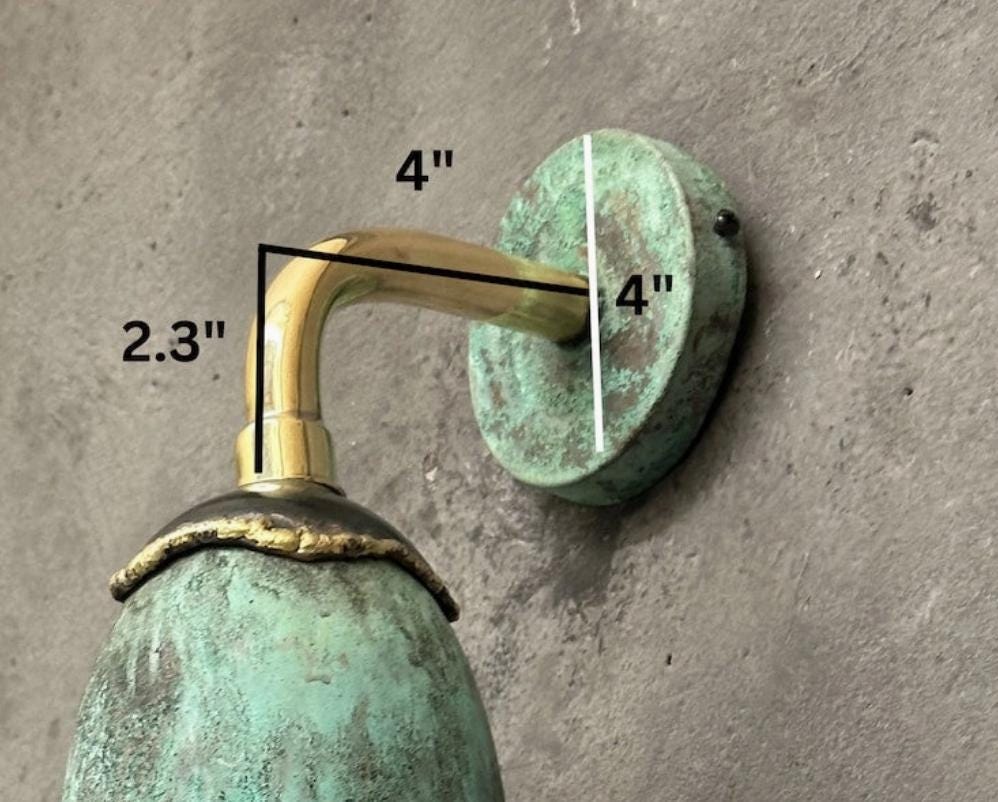 Outdoor Copper Scone Light, Cylinder Pendant Light, Green Patina Wall ...