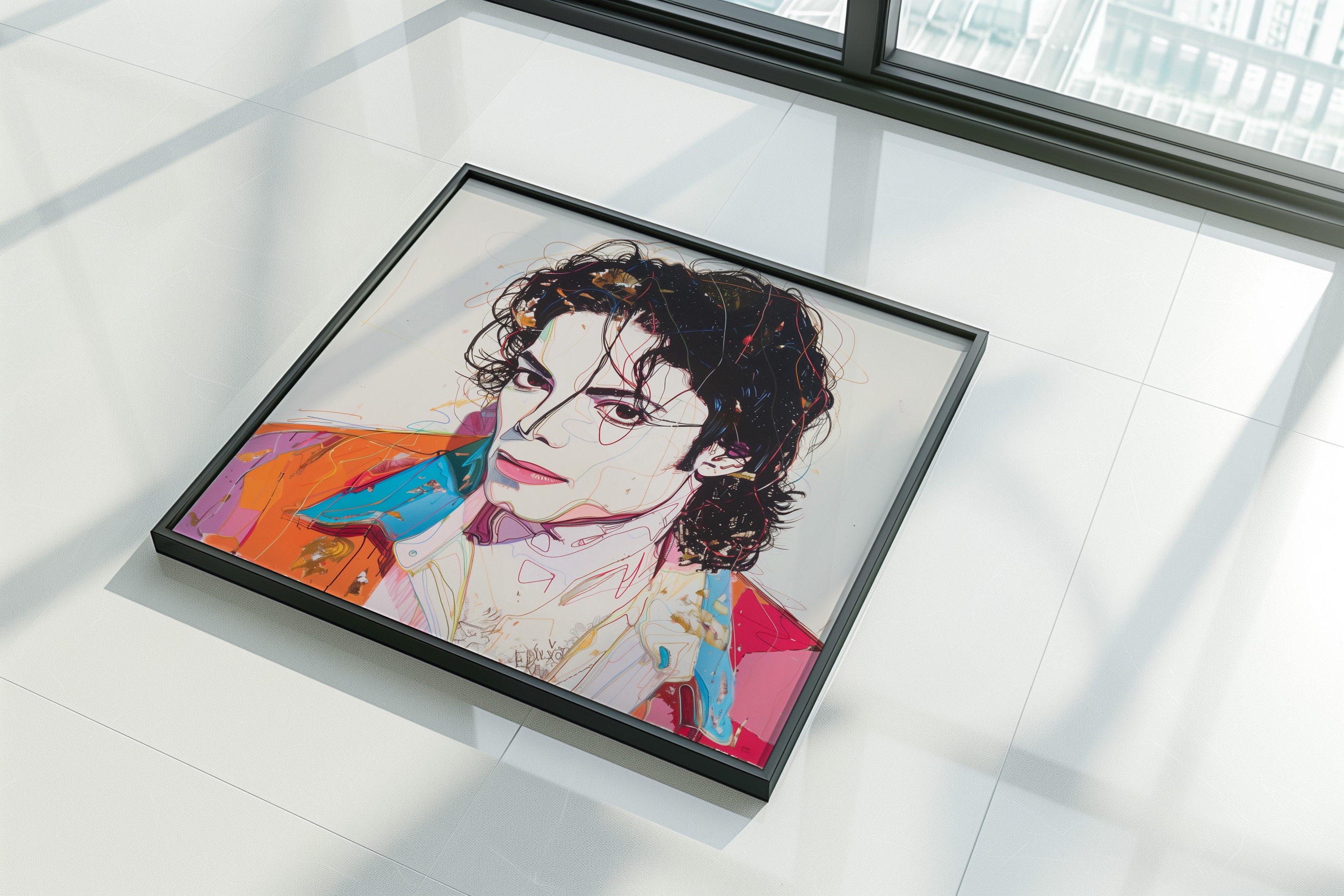 Michael Jackson Modern Art Portrait: Vibrant Colors and Contemporary ...