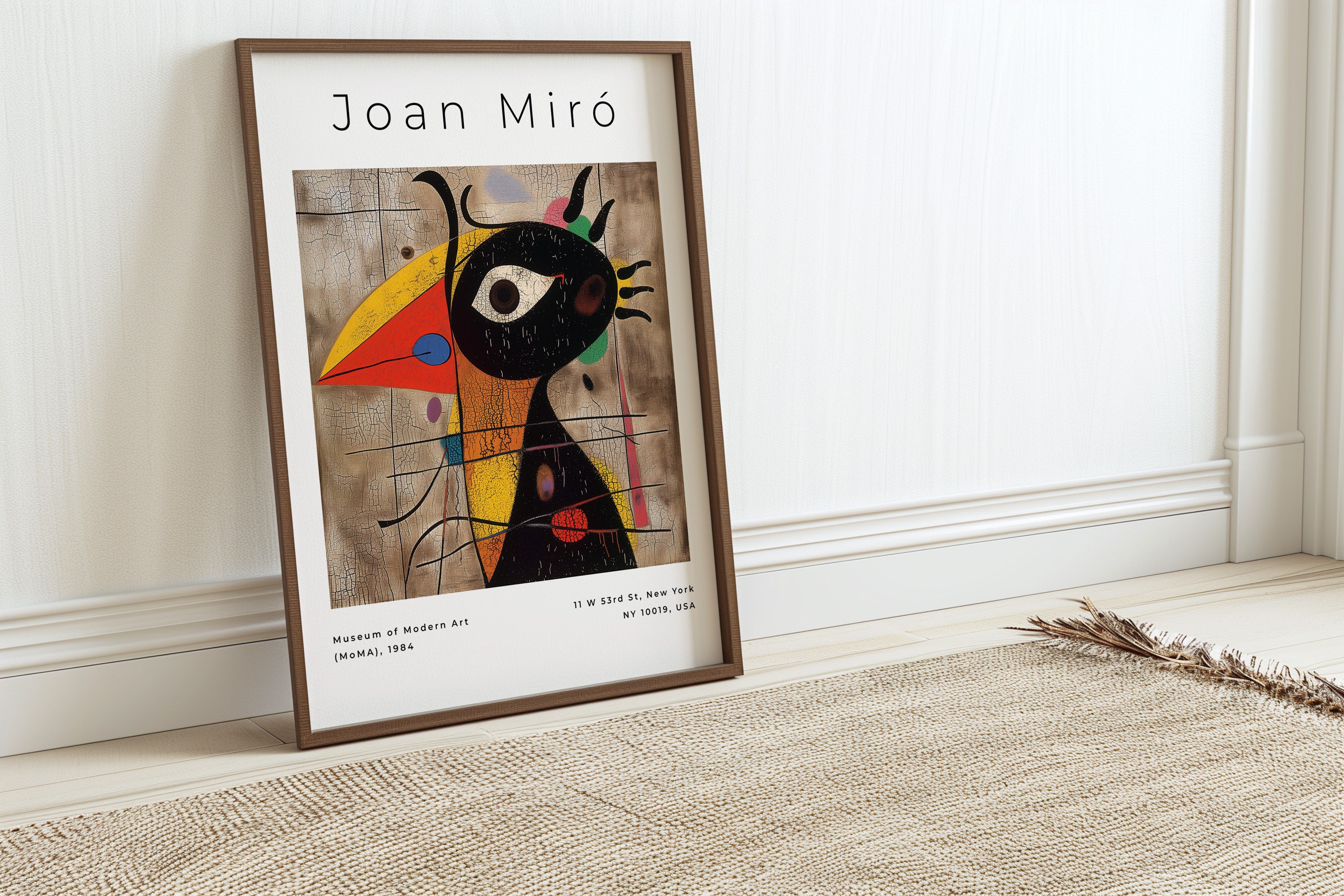 Joan Miró Inspired Print: Bird 1984 Exhibition at Museum of Modern Art ...