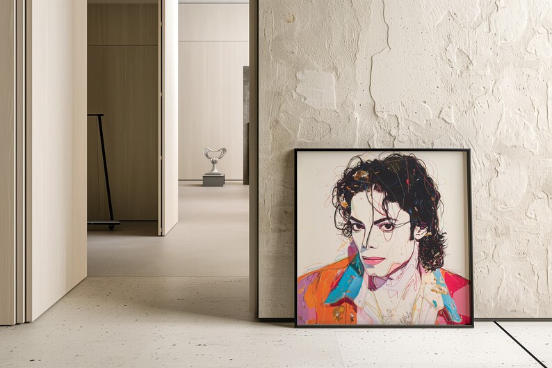 Michael Jackson Modern Art Portrait: Vibrant Colors and Contemporary ...