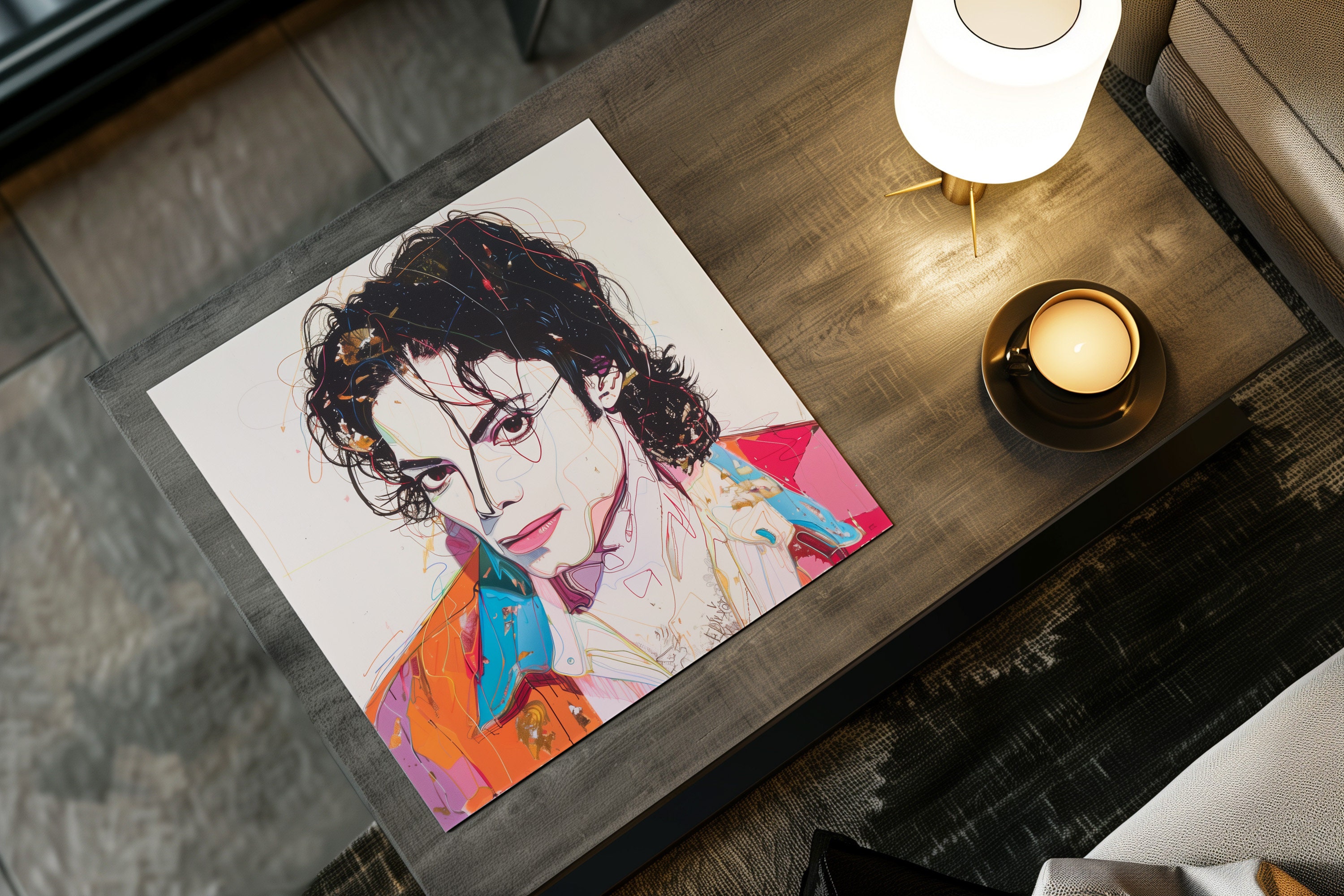 Michael Jackson Modern Art Portrait: Vibrant Colors and Contemporary ...
