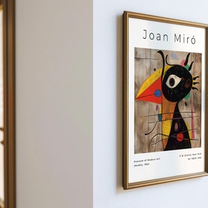 Joan Miró Inspired Print: Bird 1984 Exhibition at Museum of Modern Art ...