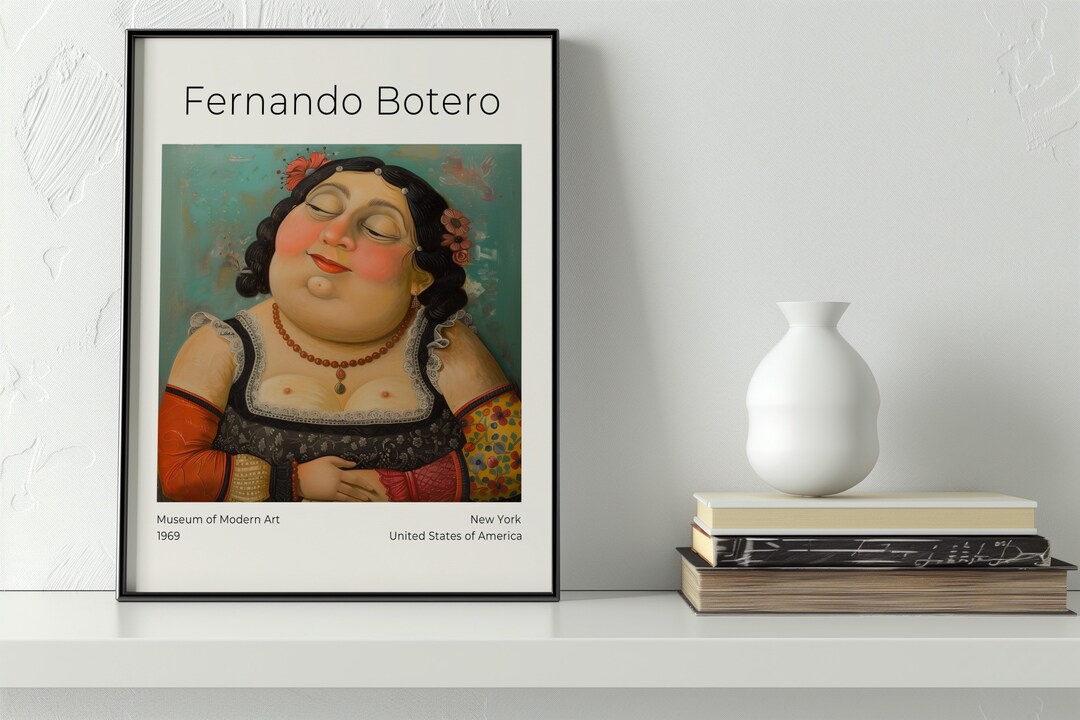 Fernando Botero Inspired Print: 'the Courtesan' 1969 Exhibition at ...