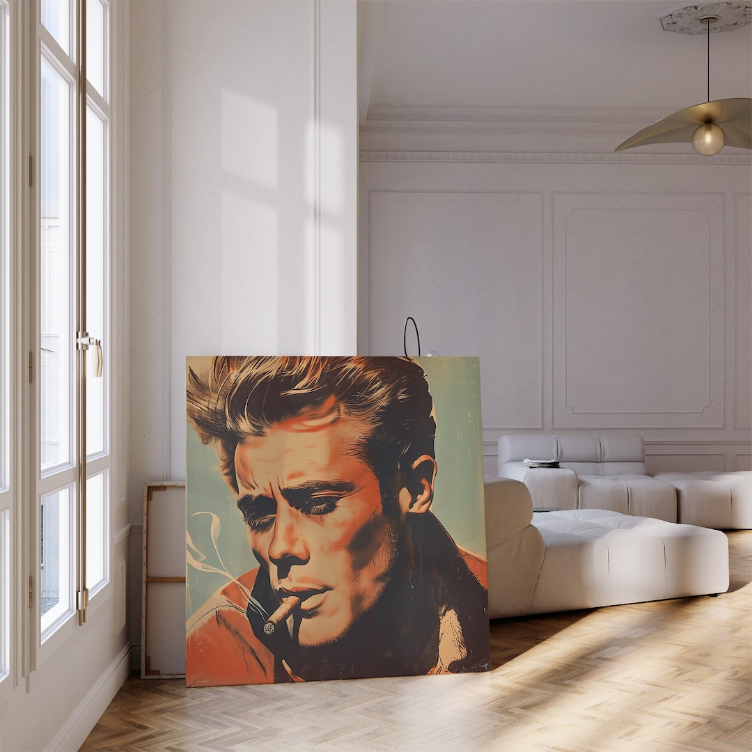 James Dean Modern Art Print Classic Hollywood Icon, Vintage Film Star ...