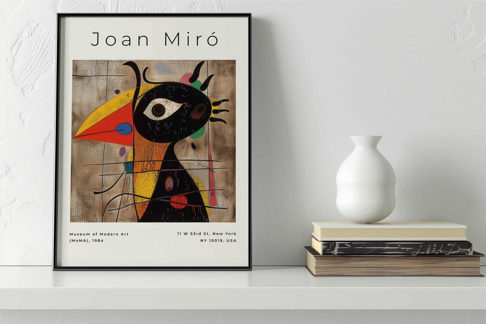 Joan Miró Inspired Print: Bird 1984 Exhibition at Museum of Modern Art ...