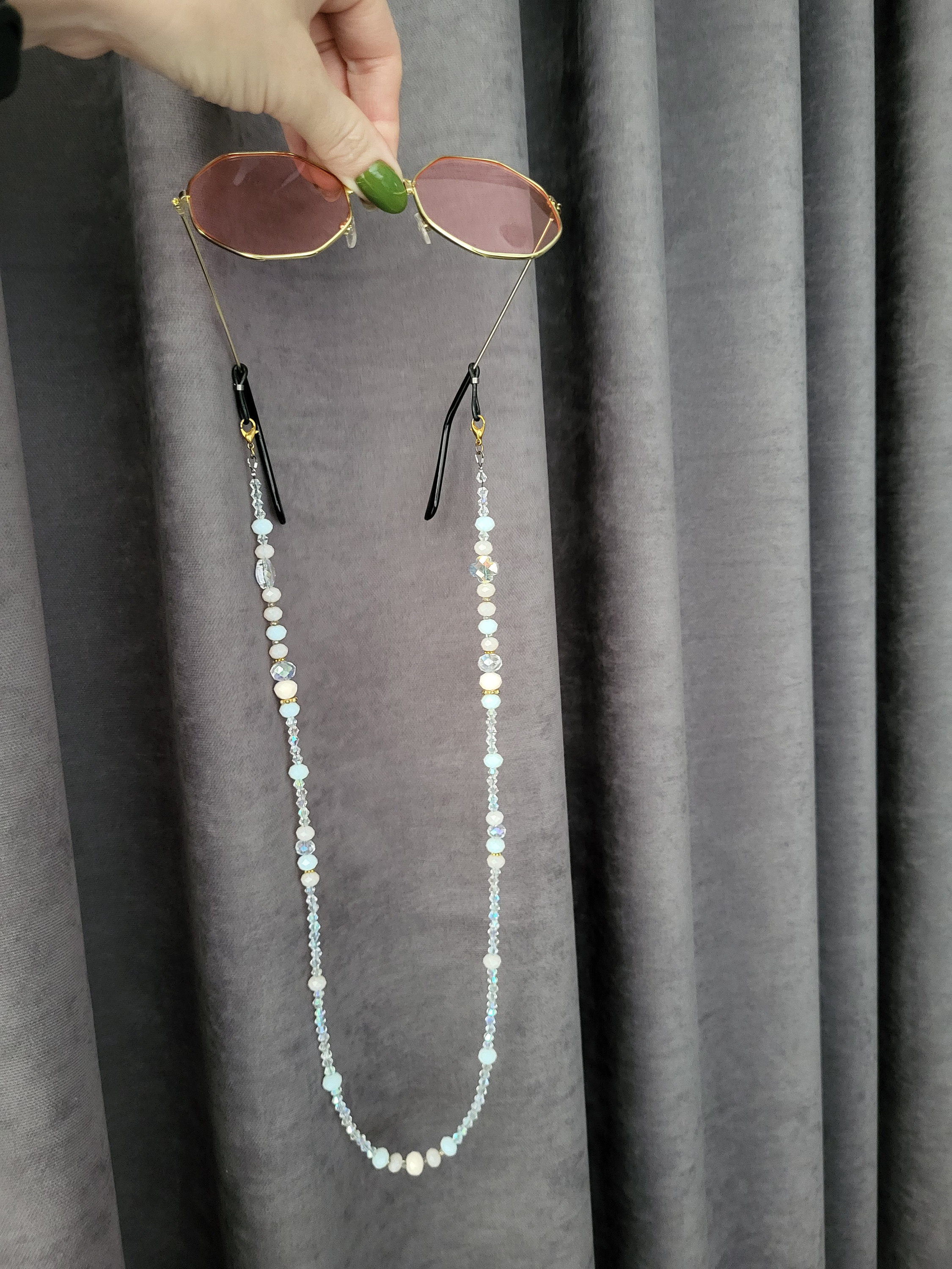 Beaded Glasses Chain, Sunglasses Chain, Eyeglasses Chain, Glasses Holder, Spectacles Chain, Gift ...