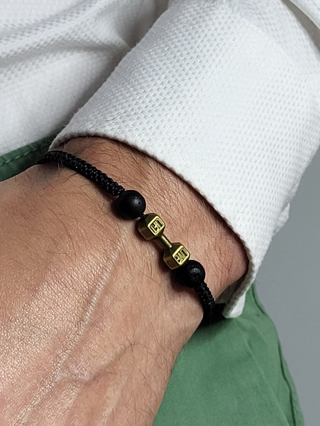 Men's Dumbbell Bracelet: Bodybuilding Crossfit Jewelry, Friendship ...