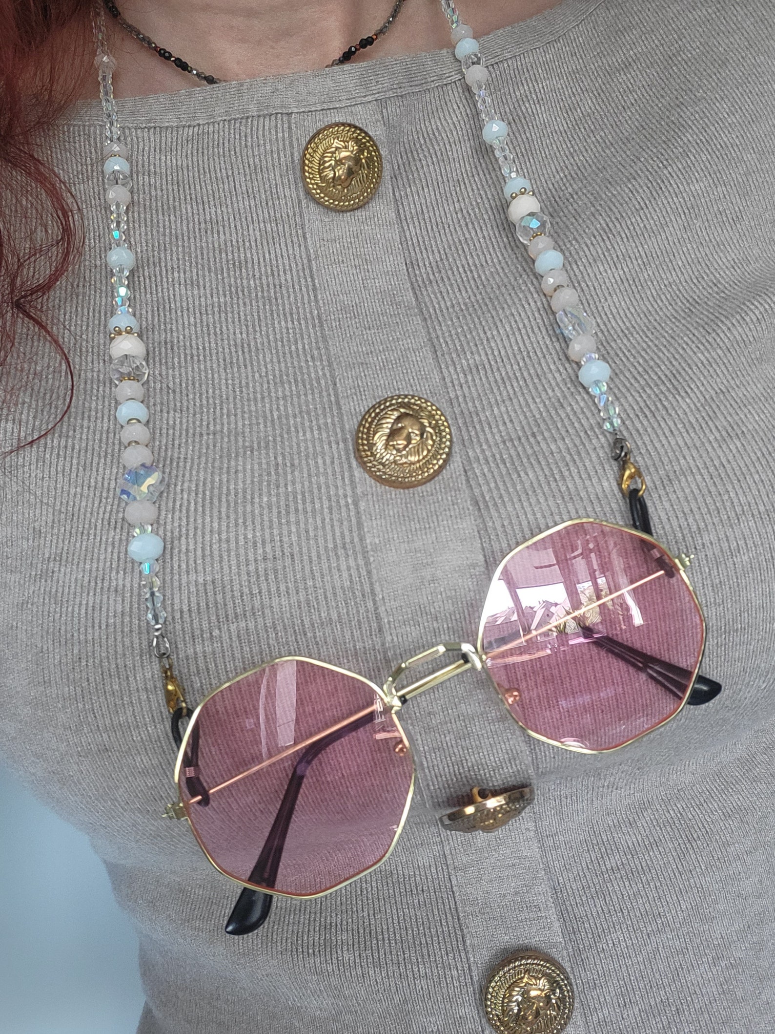 Beaded Glasses Chain, Sunglasses Chain, Eyeglasses Chain, Glasses ...