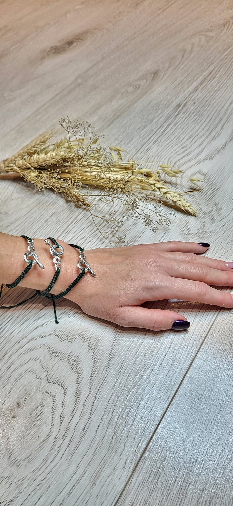 Snake Bracelet Macrame, Serpent Jewelry Gifts, Adjustable Length ...