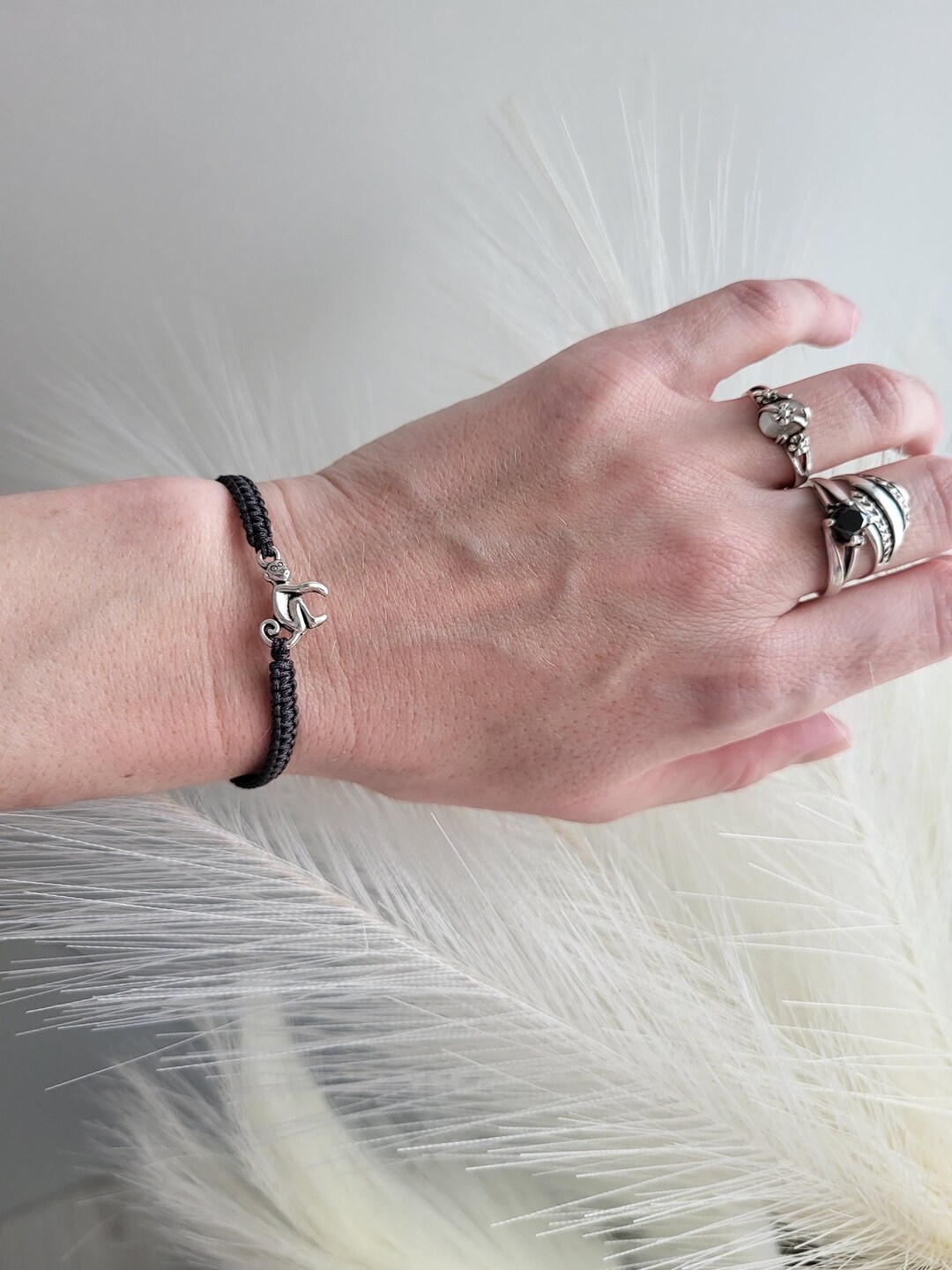 Monkey Bracelet, Corded Friendship Bracelet, Cute Monkey Bracelet ...