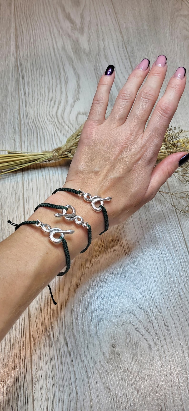Snake Bracelet Macrame, Serpent Jewelry Gifts, Adjustable Length ...