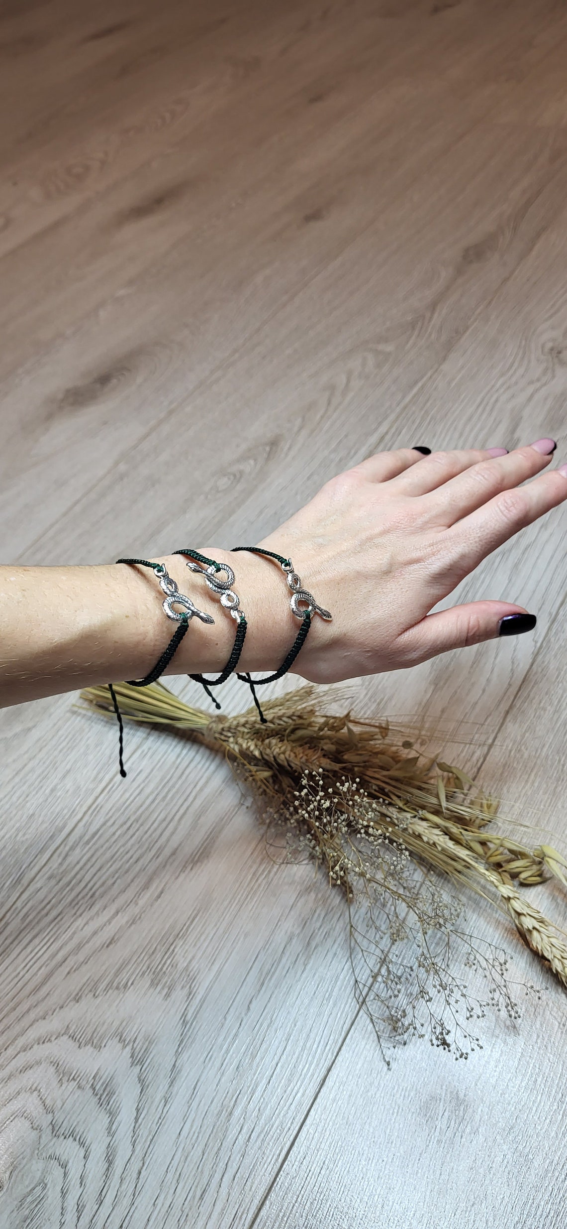 Snake Bracelet Macrame, Serpent Jewelry Gifts, Adjustable Length ...