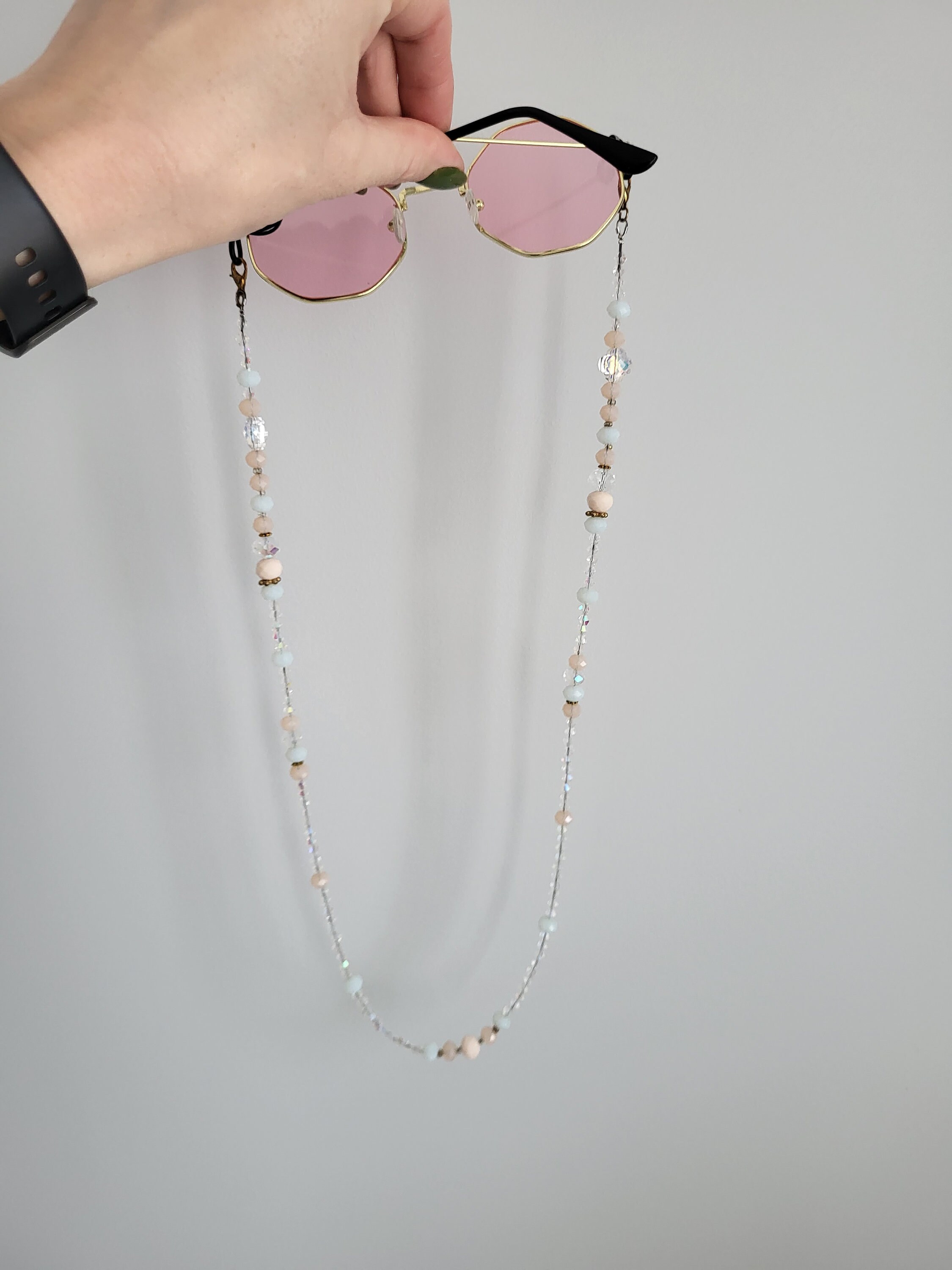 Beaded Glasses Chain, Sunglasses Chain, Eyeglasses Chain, Glasses Holder, Spectacles Chain, Gift ...