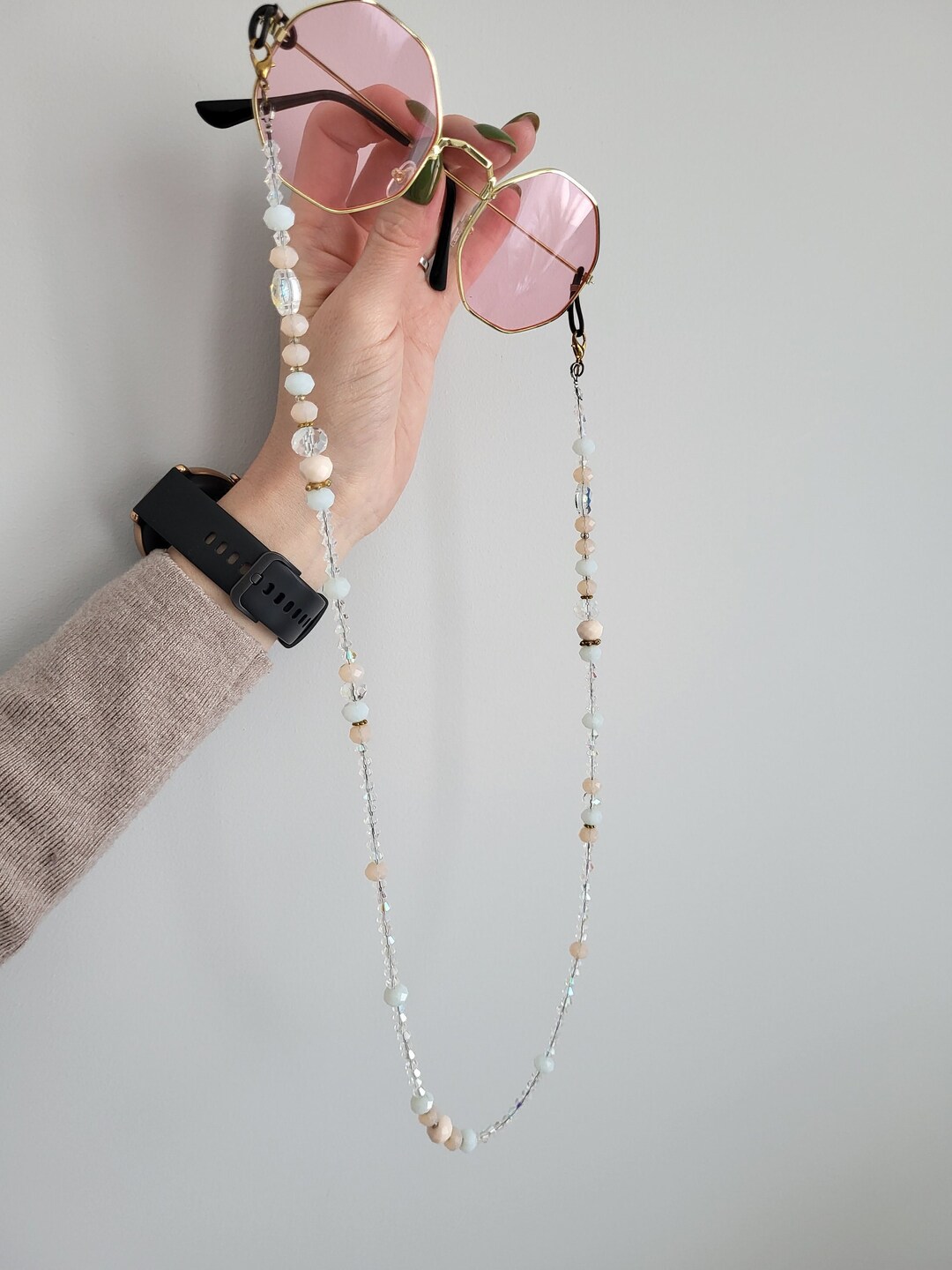 Beaded Glasses Chain, Sunglasses Chain, Eyeglasses Chain, Glasses Holder, Spectacles Chain, Gift ...