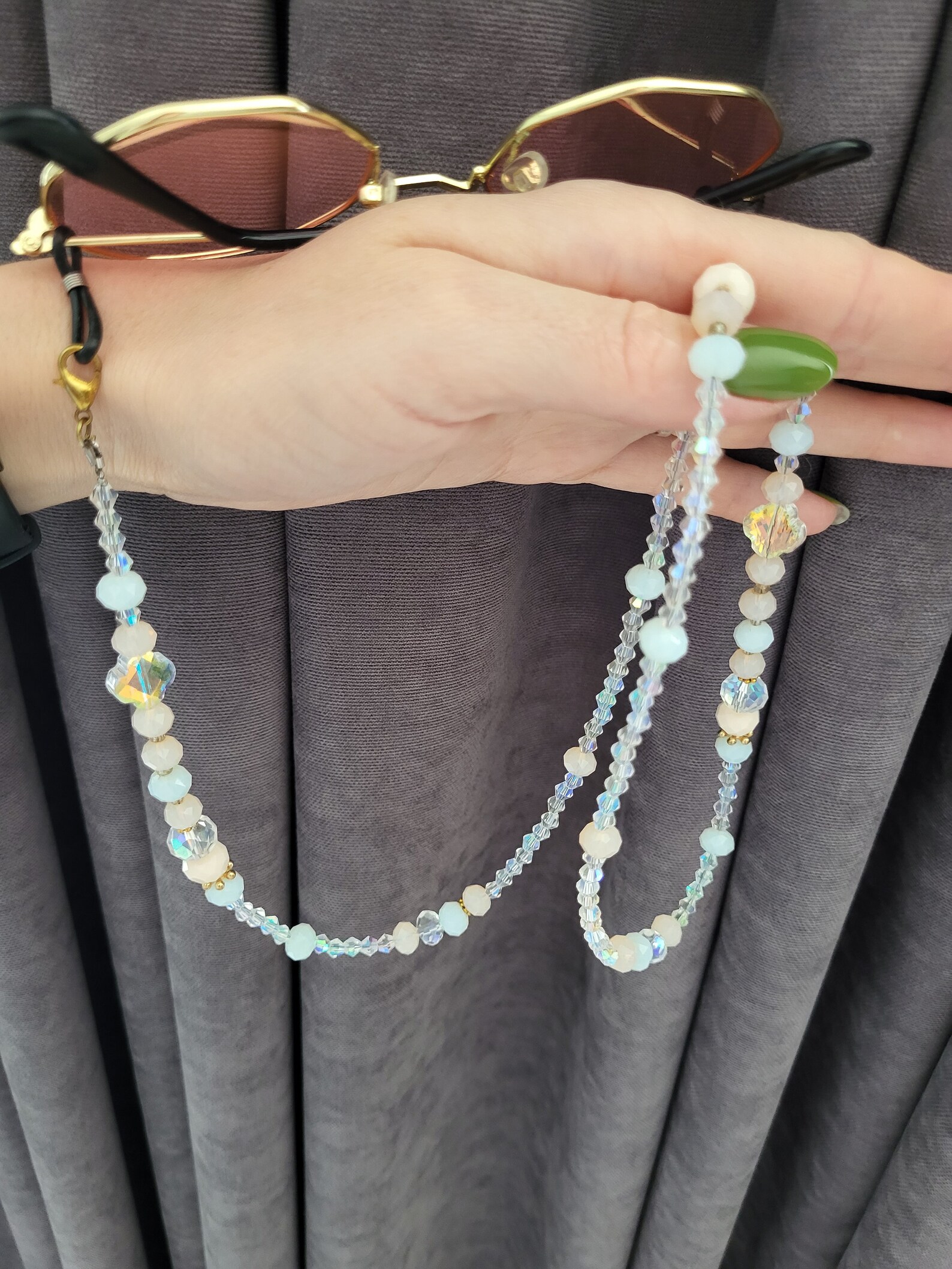 Beaded Glasses Chain, Sunglasses Chain, Eyeglasses Chain, Glasses Holder, Spectacles Chain, Gift ...