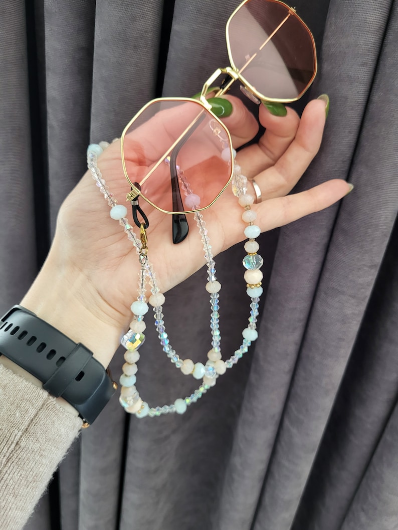 Beaded Glasses Chain, Sunglasses Chain, Eyeglasses Chain, Glasses ...